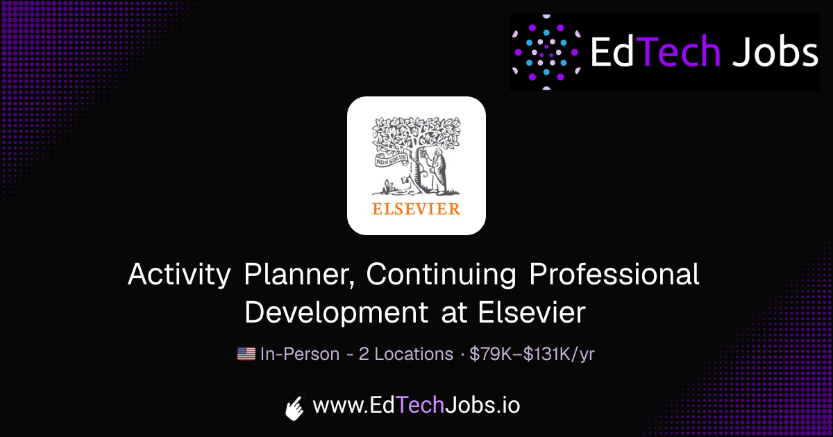 Activity Planner, Continuing Professional Development at Elsevier ...